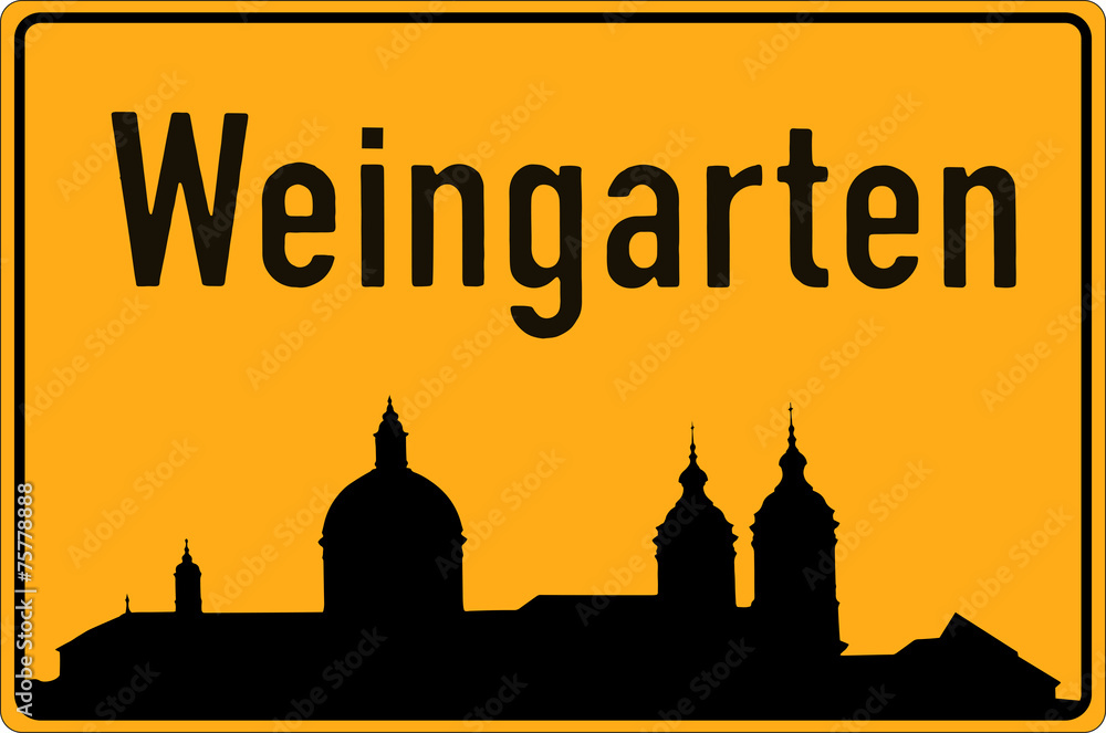 Weingarten - mit Basika-Silhouette Stock-Vektorgrafik | Adobe Stock