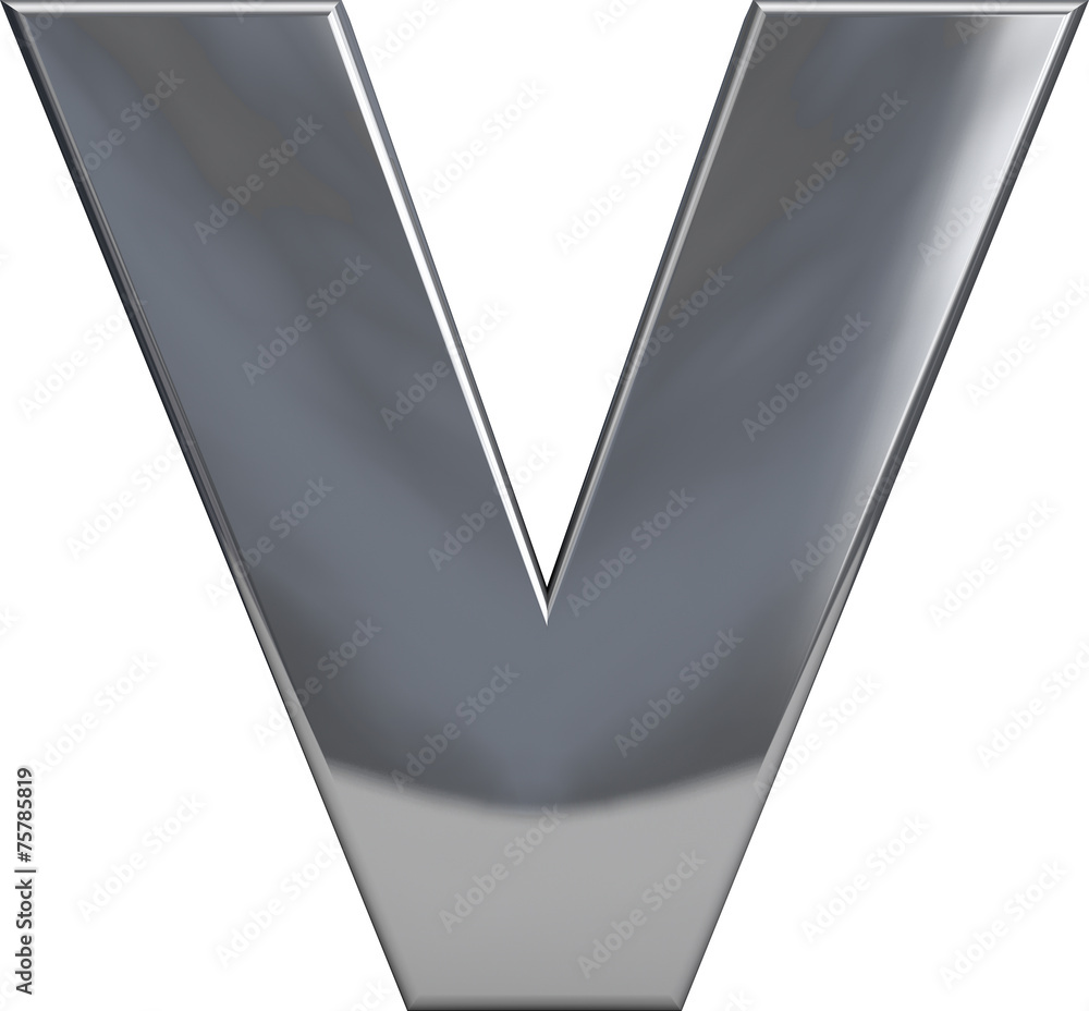 Metal Letter V Stock-Illustration | Adobe Stock