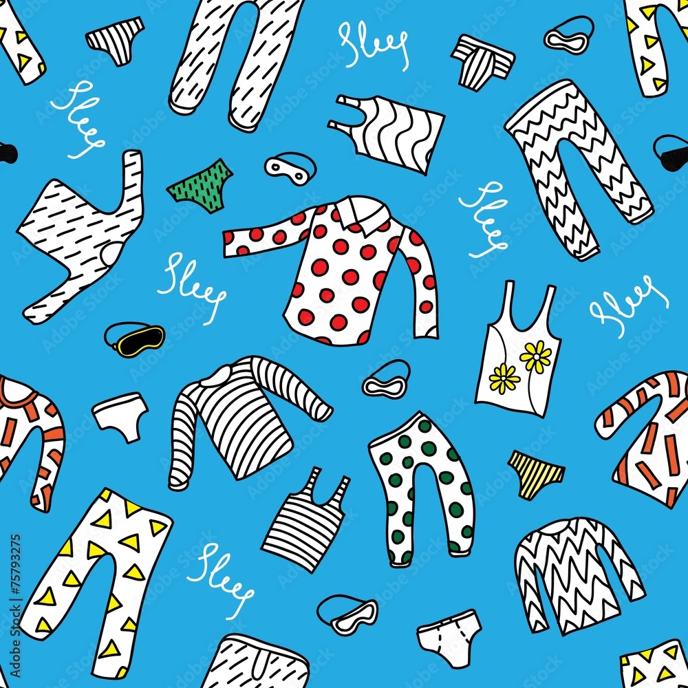 Pattern pajamas Stock Vector | Adobe Stock