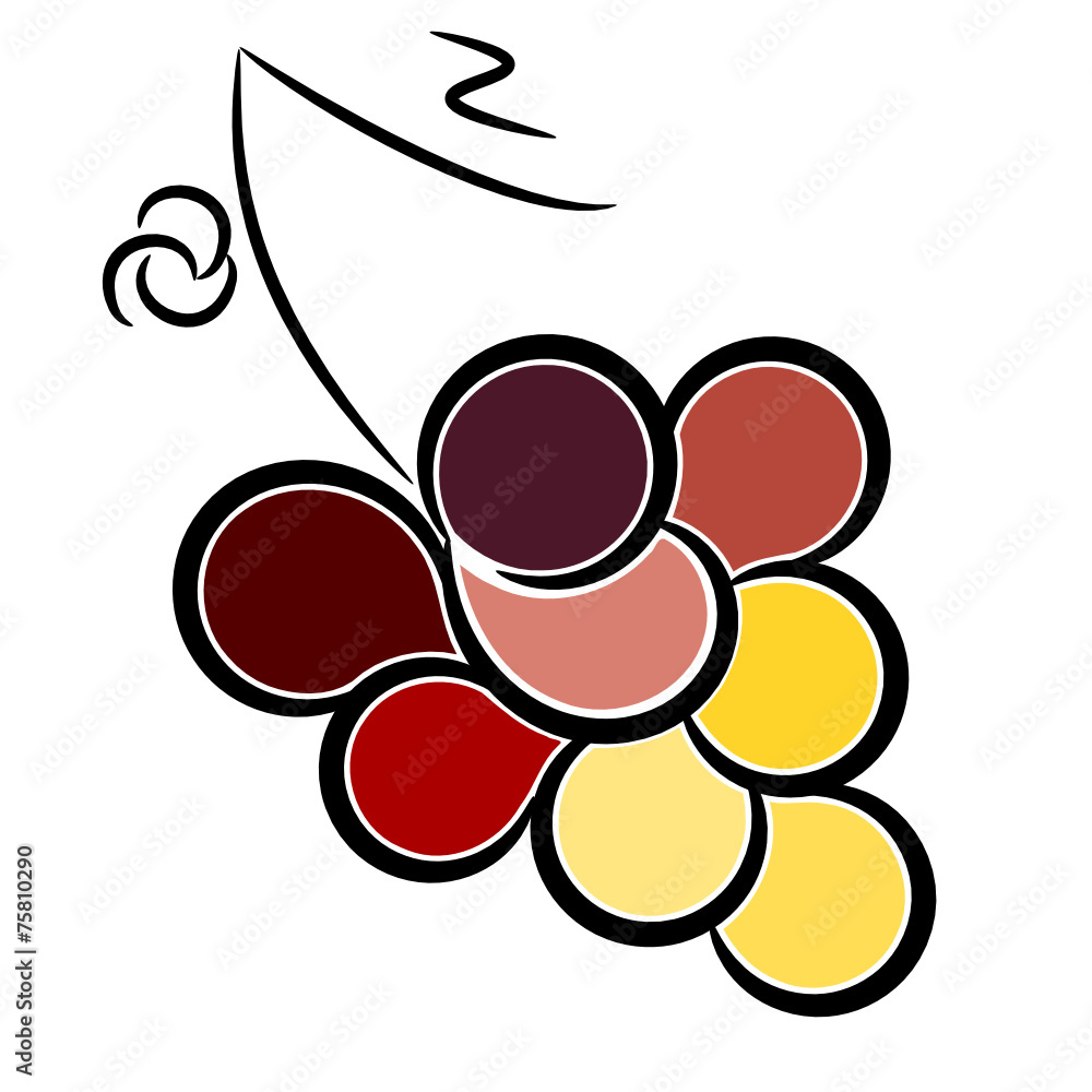 Logo grappe de raisin Stock Vector | Adobe Stock