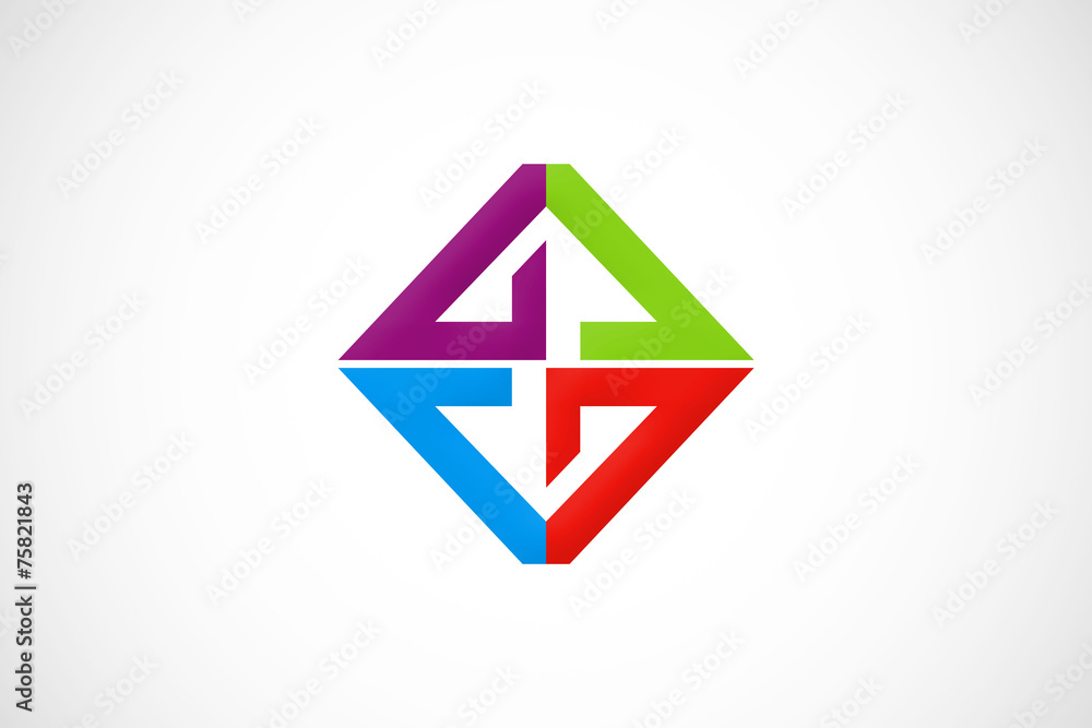 square construction logo Stock Vector | Adobe Stock