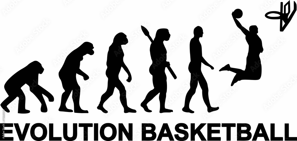 Basketball Evolution Stock Vector | Adobe Stock