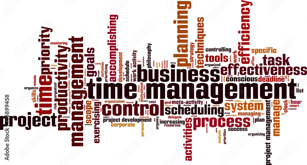 Time management word cloud concept. Vector illustration Stock Vector ...