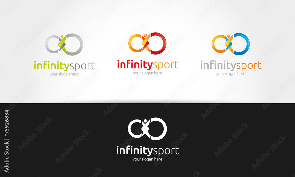 Infinity Sport Logo Stock-Vektorgrafik | Adobe Stock