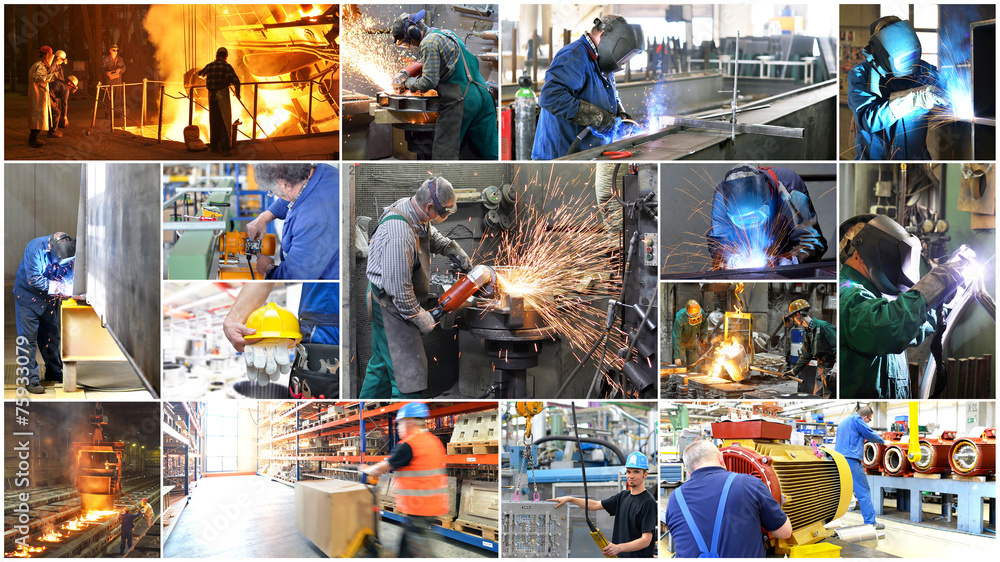 Collage Industry jobs Stock-Foto | Adobe Stock