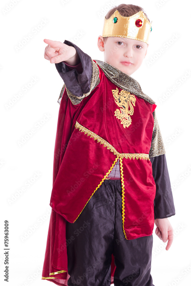 kleiner König Sohn - isoliert Stock Photo | Adobe Stock