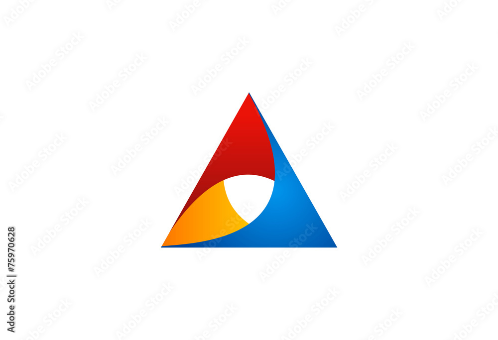 triangle abstract vector logo Stock Vector | Adobe Stock