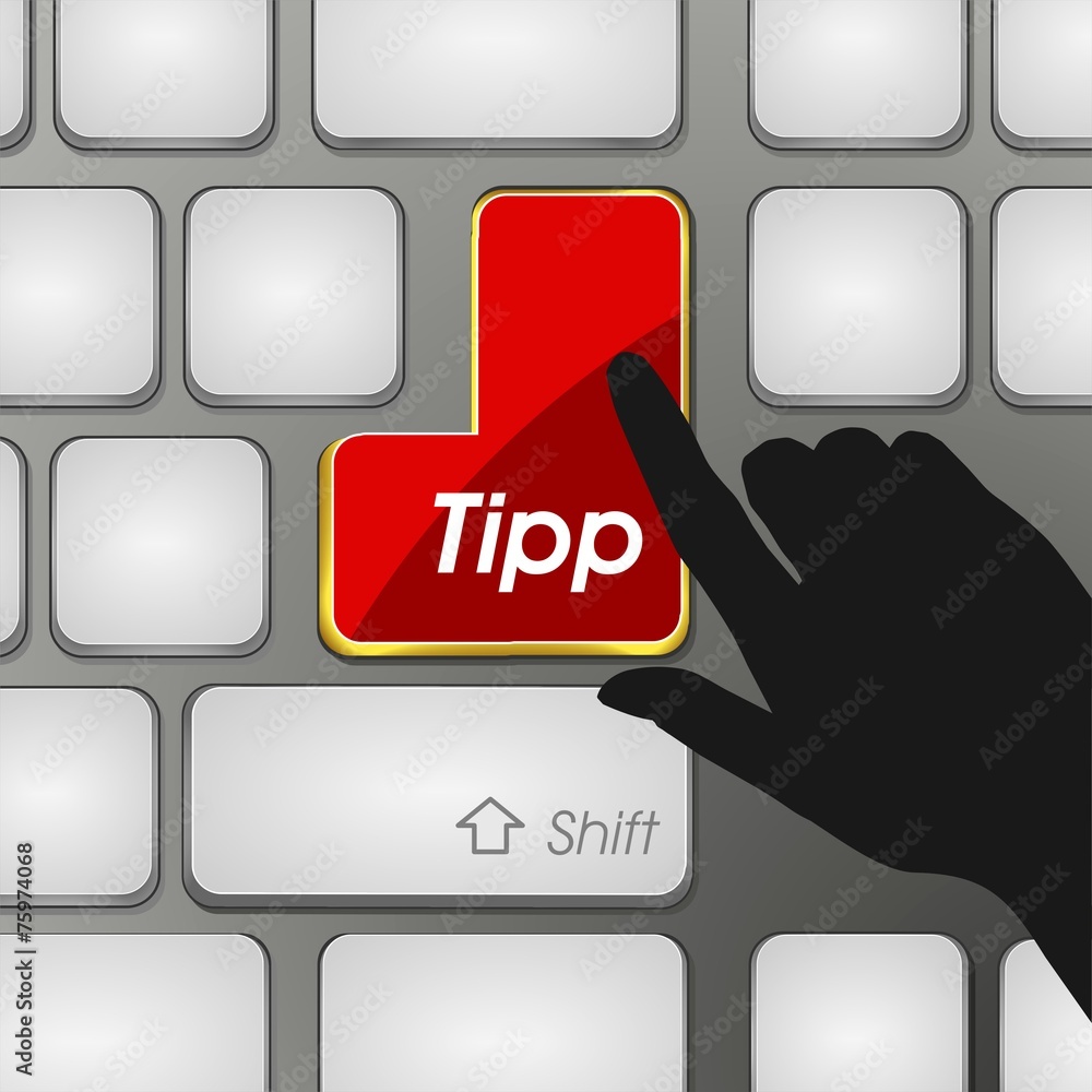 Tipp Info Tastatur Stock-Vektorgrafik | Adobe Stock