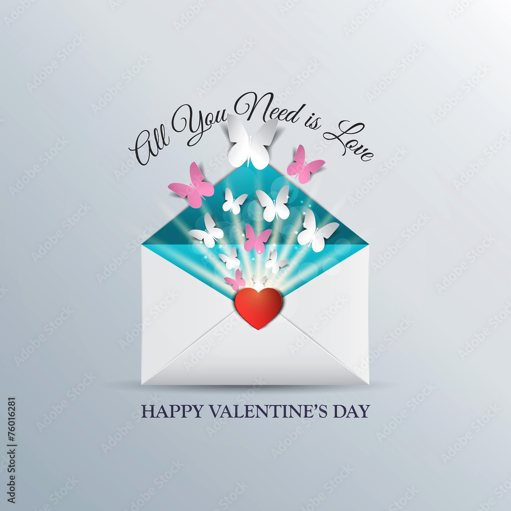 Butterfly take off from inside open envelope Stock Vector | Adobe Stock