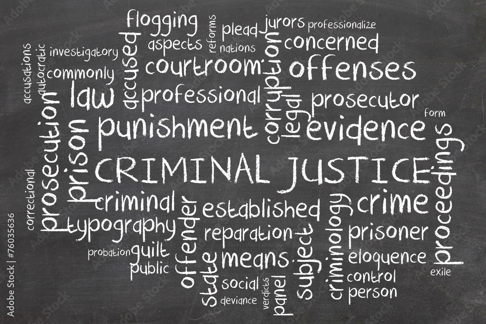 Word cloud for Criminal justice Stock Illustration | Adobe Stock