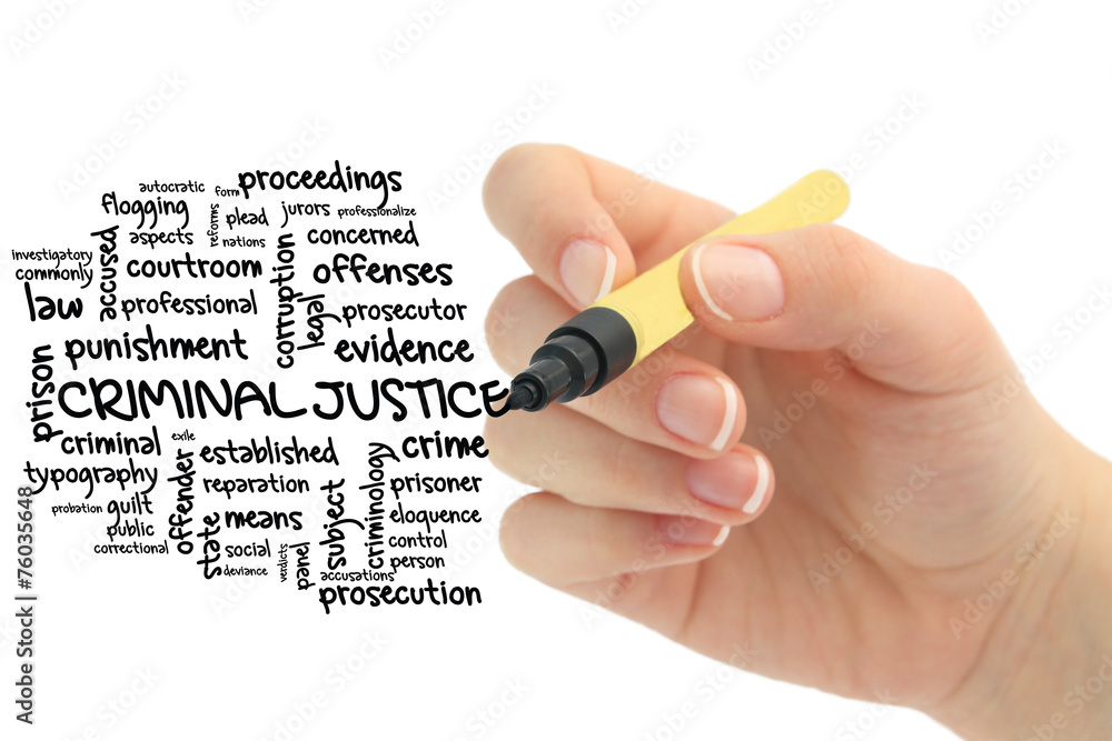 Word cloud for Criminal justice Stock Photo | Adobe Stock