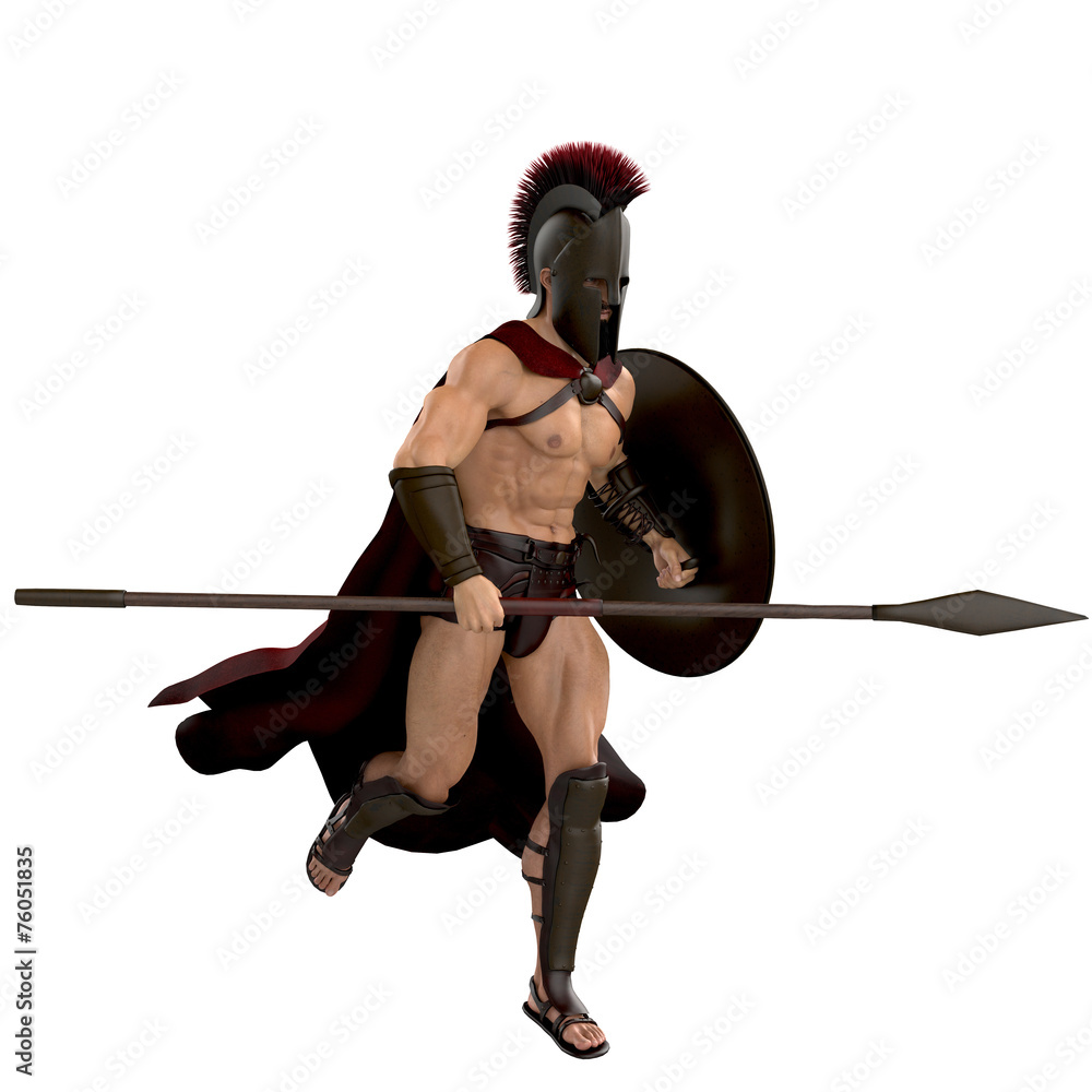 spartan running Stock Illustration | Adobe Stock