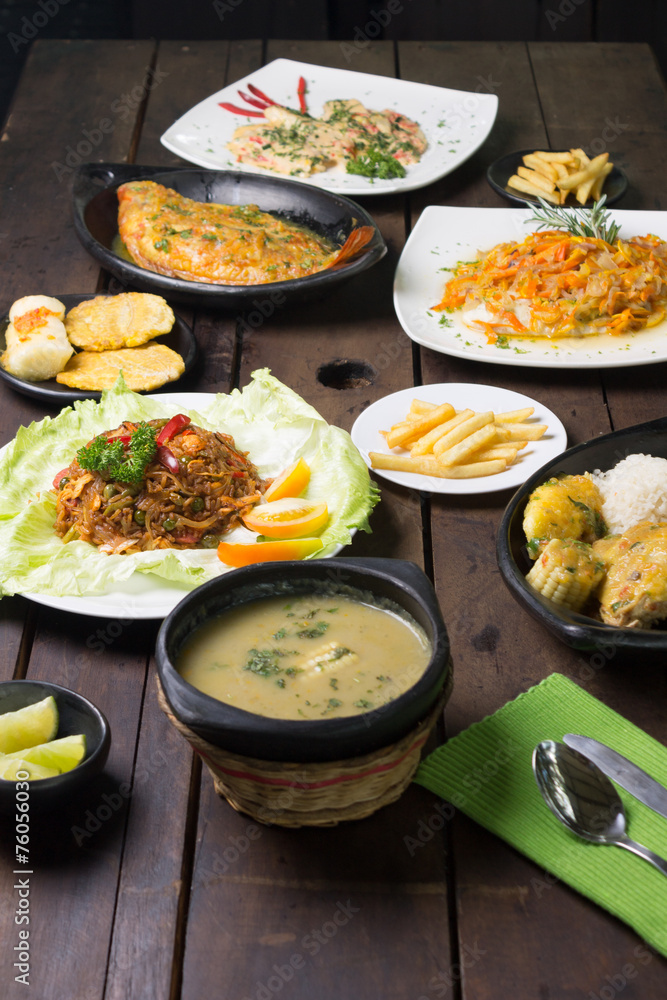 Comida Tipica Colombia Stock Photo | Adobe Stock