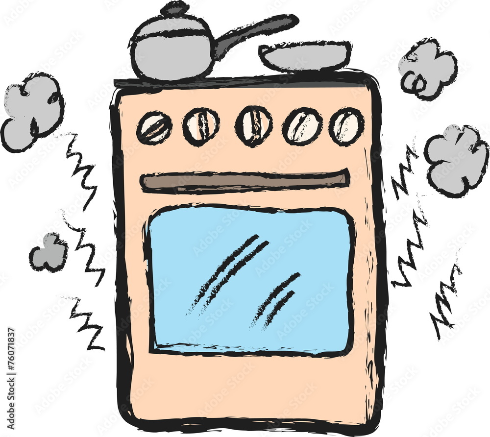 cartoon stove Stock Illustration | Adobe Stock