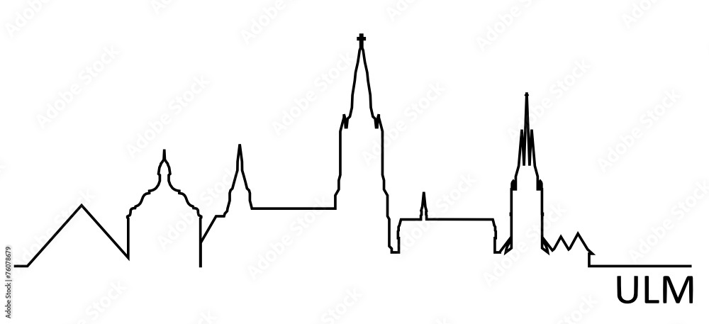 Skyline Ulm Stock Vector | Adobe Stock