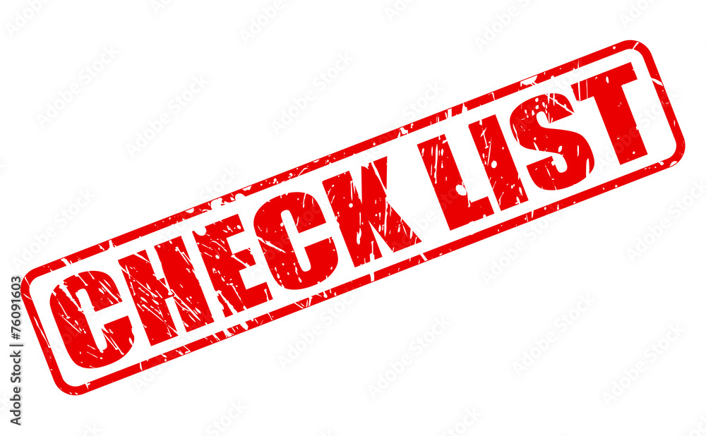 Check list red stamp text Stock Vector | Adobe Stock