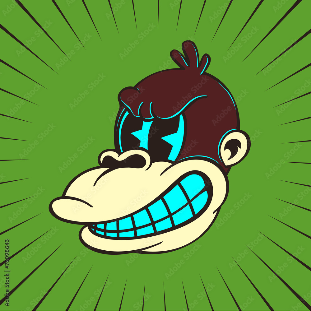 Evil Monkey Cartoon Face