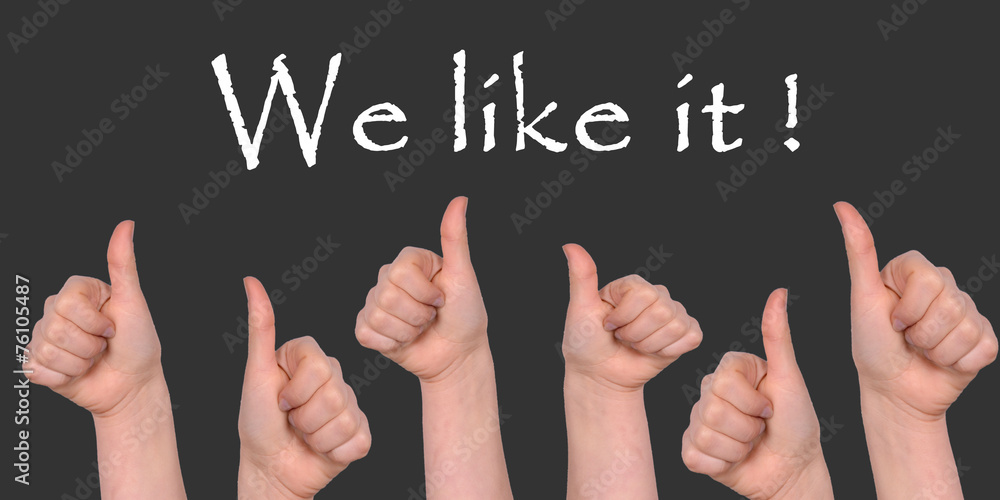 daumen hoch, like Stock Photo | Adobe Stock