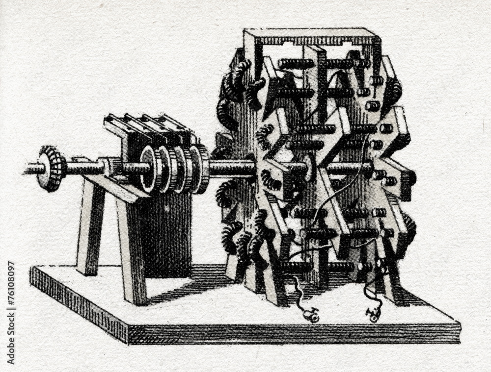 First real rotating electric motor (Moritz Jacobi, 1034) Stock ...