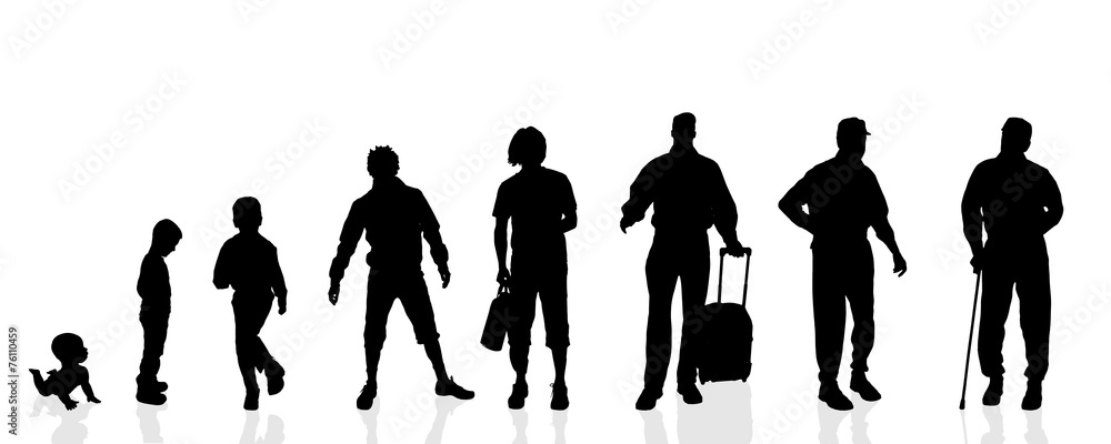 Vector silhouette generation men. Stock Vector | Adobe Stock