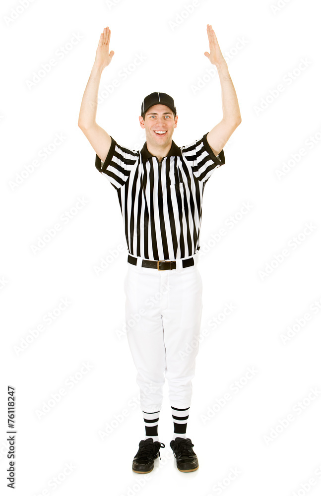 Referee: Ref Signals Touchdown Stock Photo | Adobe Stock