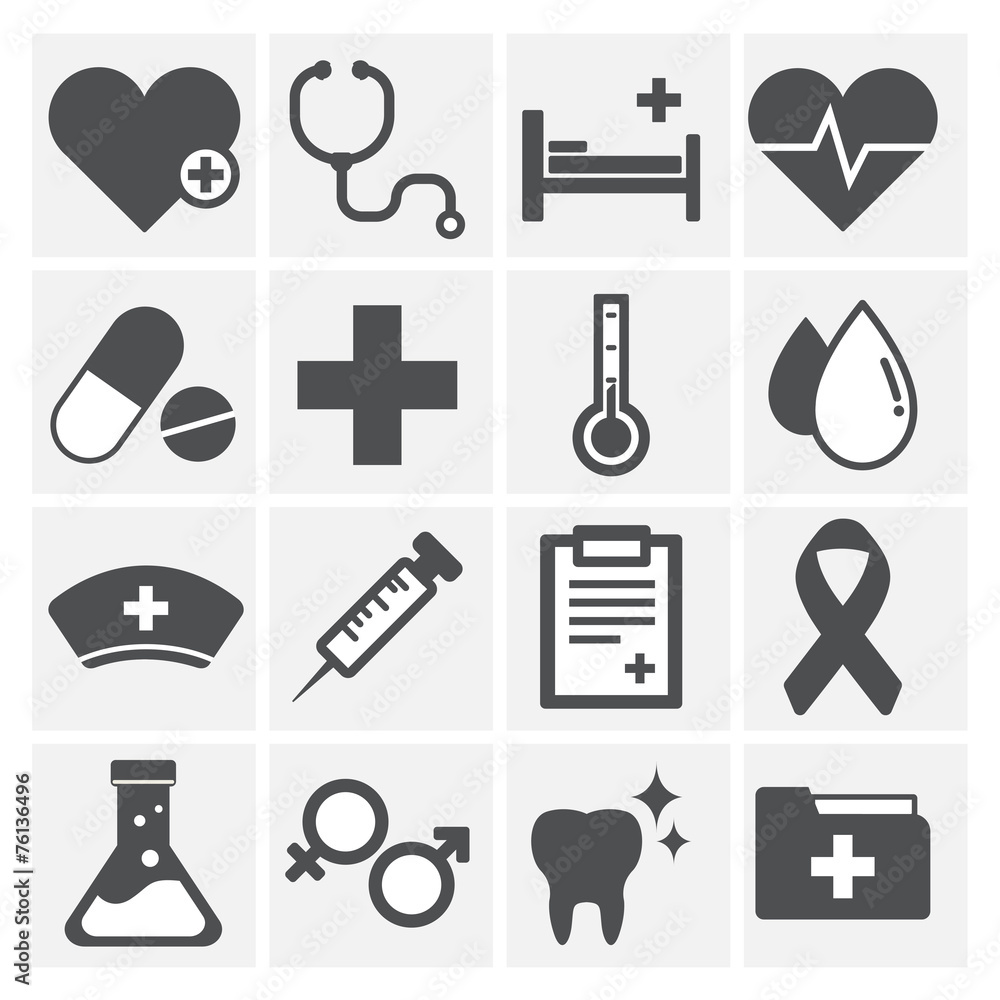 Vector of Health Hospital Flag Design Icons Symbol Concept Stock ...