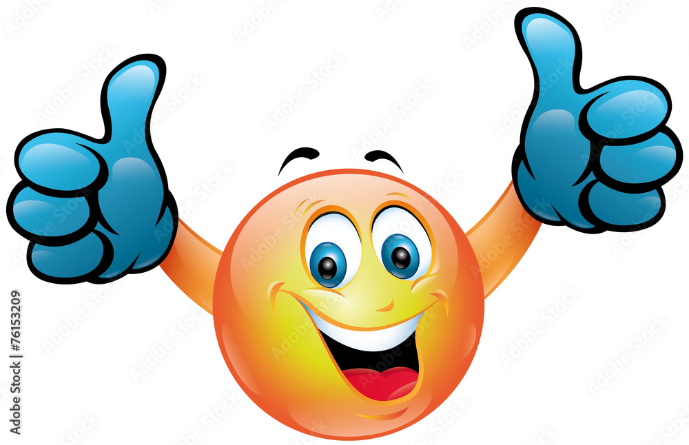 SMILEY POUCES LEVES Stock Illustration | Adobe Stock