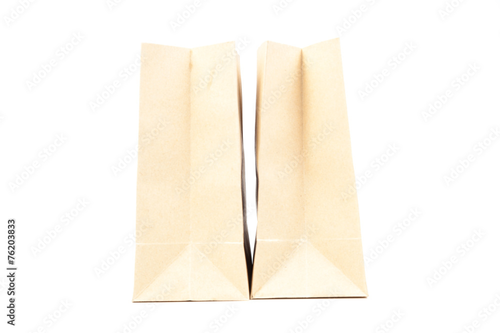 Two brown paper bag Stock Photo | Adobe Stock