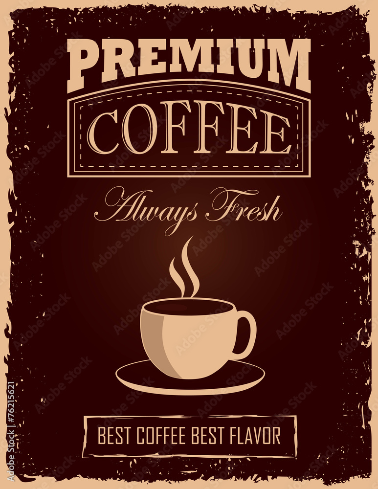 Vintage Coffee Poster Stock Vector | Adobe Stock