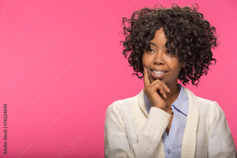 Black Woman Thinking