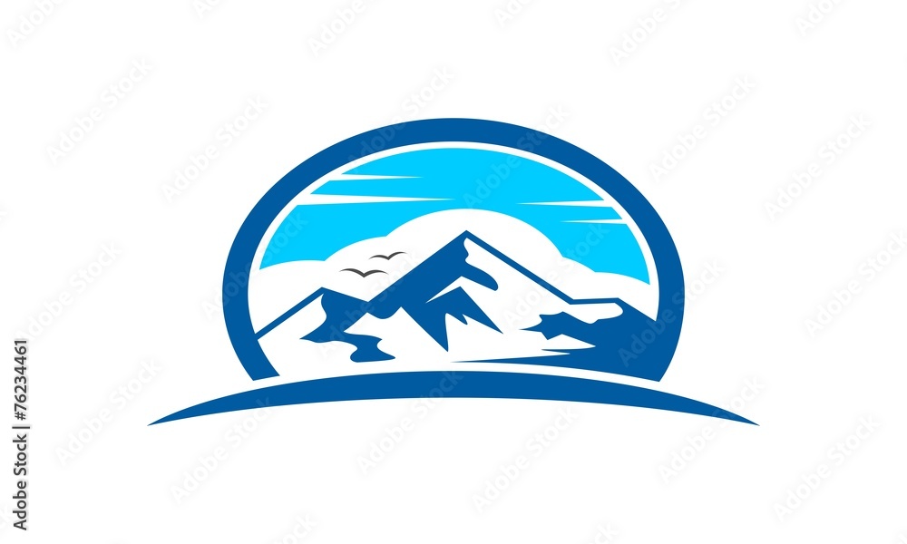 Blue Mountain Logo Template V.2 Stock Vector | Adobe Stock