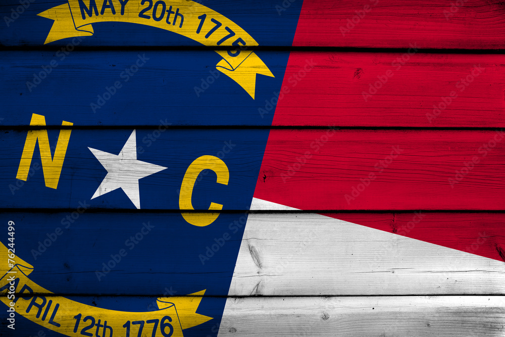 North Carolina State Flag on wood background Stock Illustration | Adobe ...