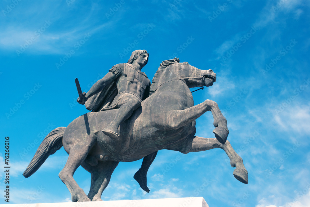 Statue of Alexander the Great at Thessaloniki city in Greece Stock ...