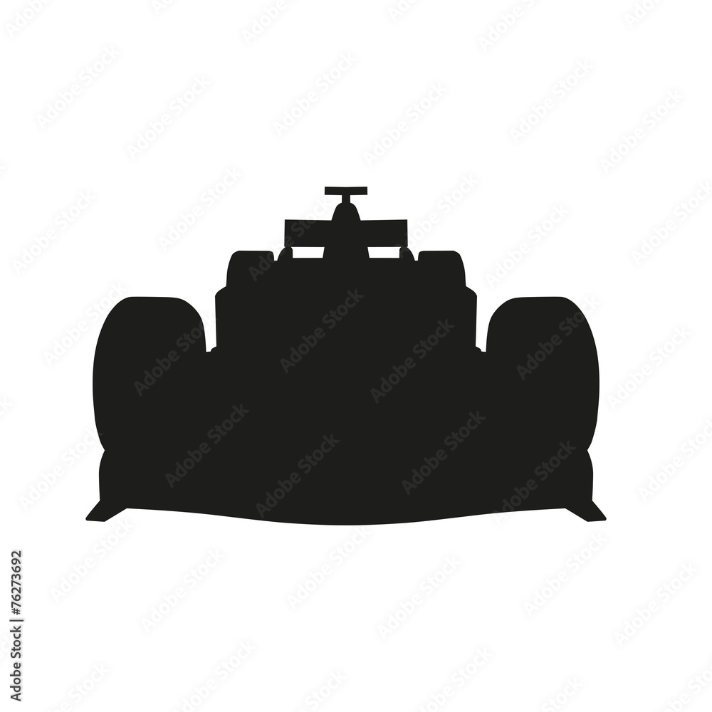 Racing car vector silhouette Stock Vector | Adobe Stock