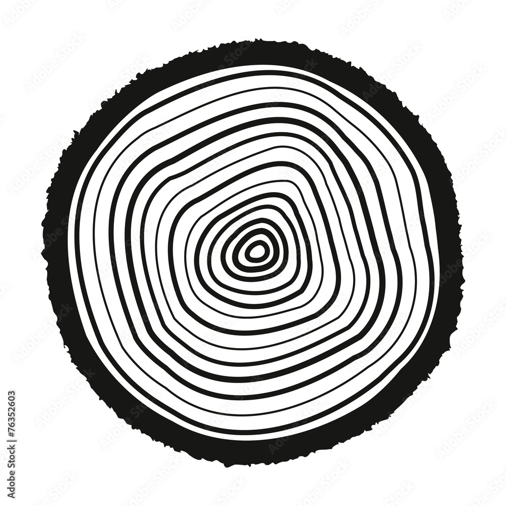 The tree rings icon. Tree Rings symbol. Flat Stock Vector | Adobe Stock