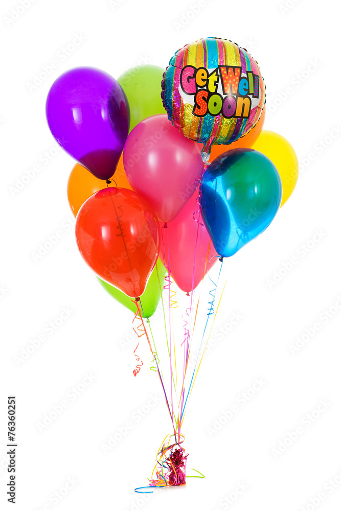 Balloons: Dozen Get Well Soon Balloon Bouquet Stock Photo | Adobe Stock