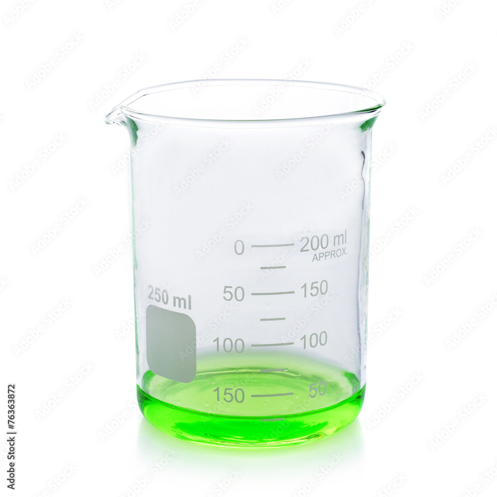 Beaker on white background Stock Photo | Adobe Stock