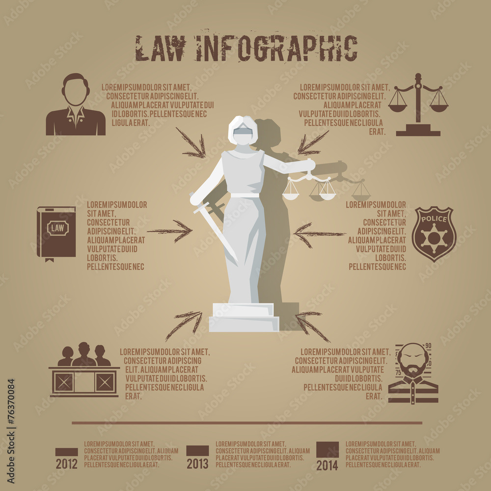 Law infographic symbols icon poster Stock Vector | Adobe Stock