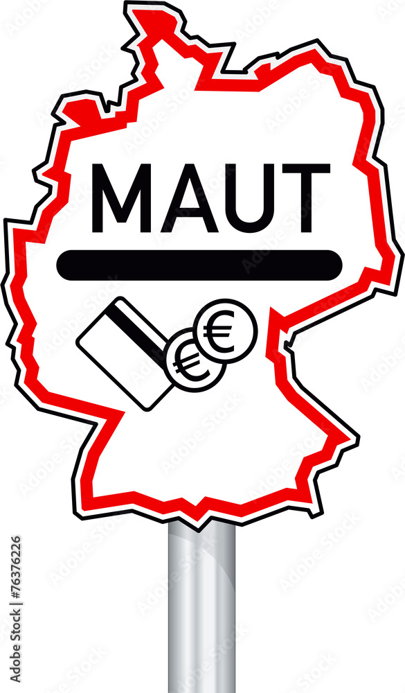 Maut-Verkehrszeichen in Form von Deutschland vector de Stock | Adobe Stock