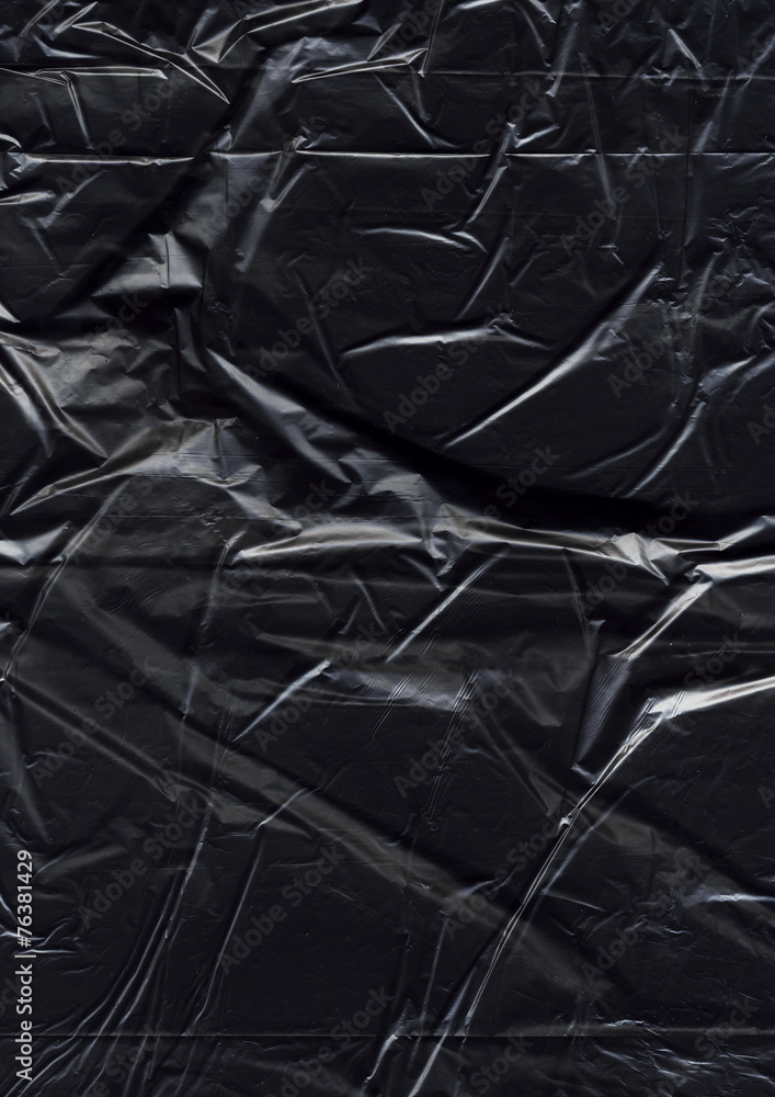 Texture of a black plastic bag Stock Photo | Adobe Stock