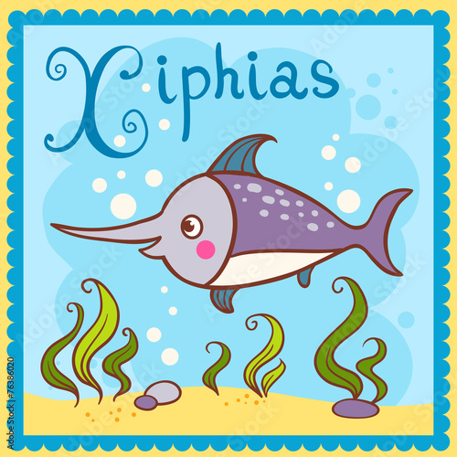 Xiphias Coloring Page