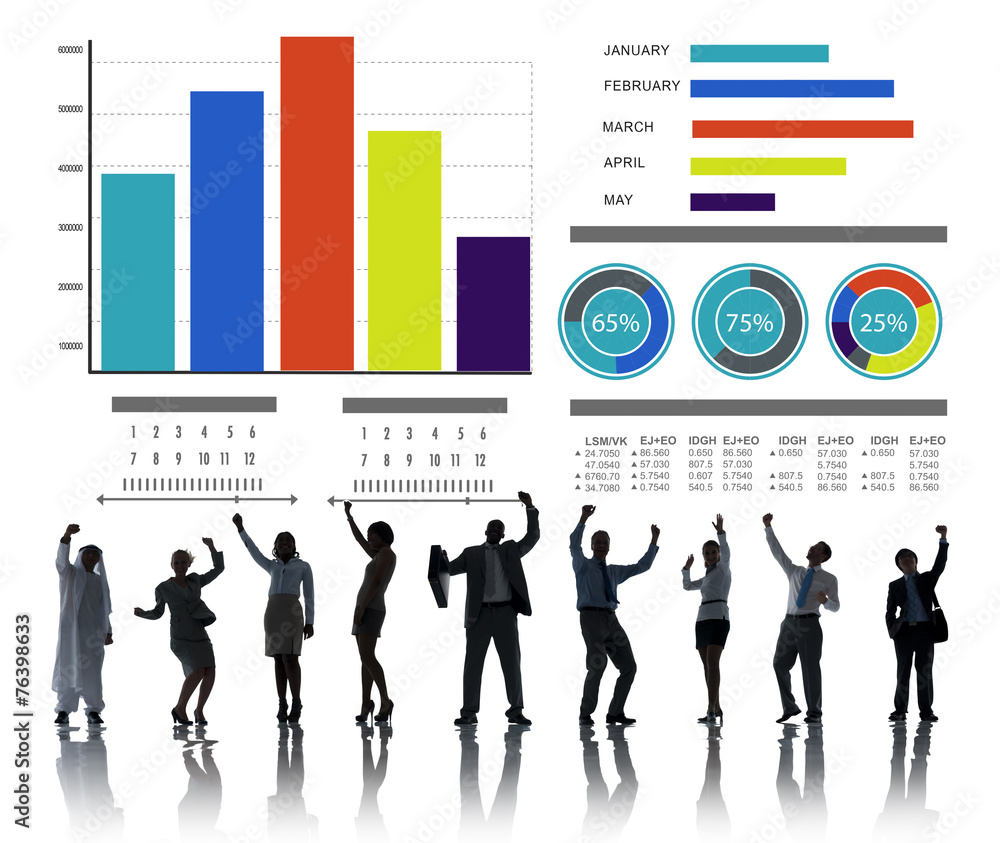 Business People Strategy Growth Celebration Winning Concept Stock Photo ...