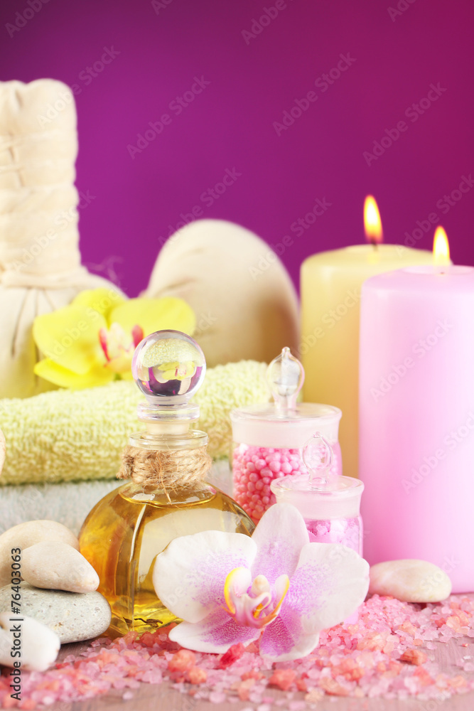 Spa treatments with orchid flower Stock Photo | Adobe Stock