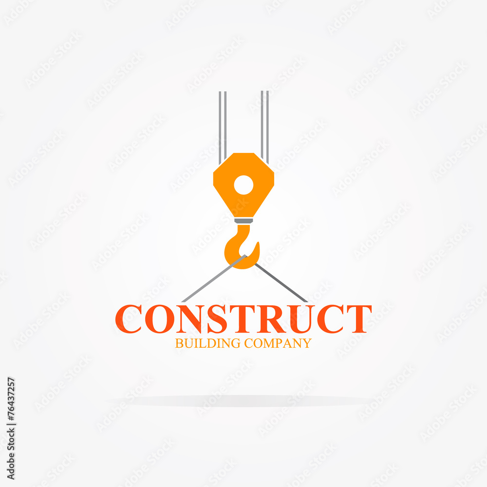 Vector crane logo for construction company Stock Vector | Adobe Stock