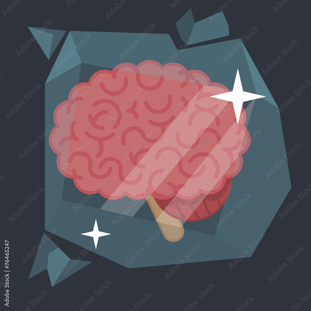 Frozen brain Stock Vector | Adobe Stock