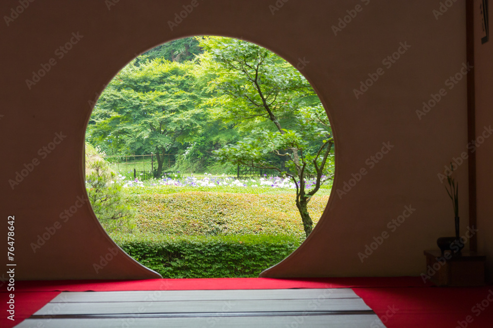 Japanese house with round window Stock Photo | Adobe Stock