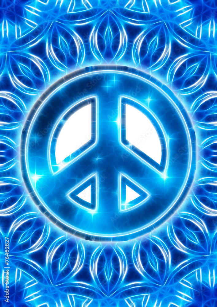 Cosmic Peace Symbol Stock-Illustration | Adobe Stock