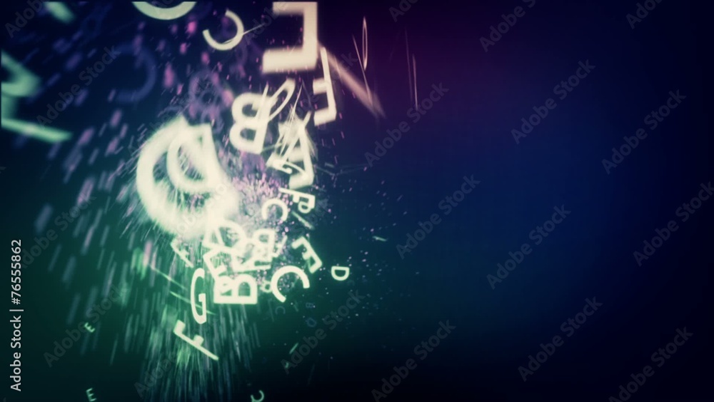 CG Footage of Flying Letters Stock Video | Adobe Stock