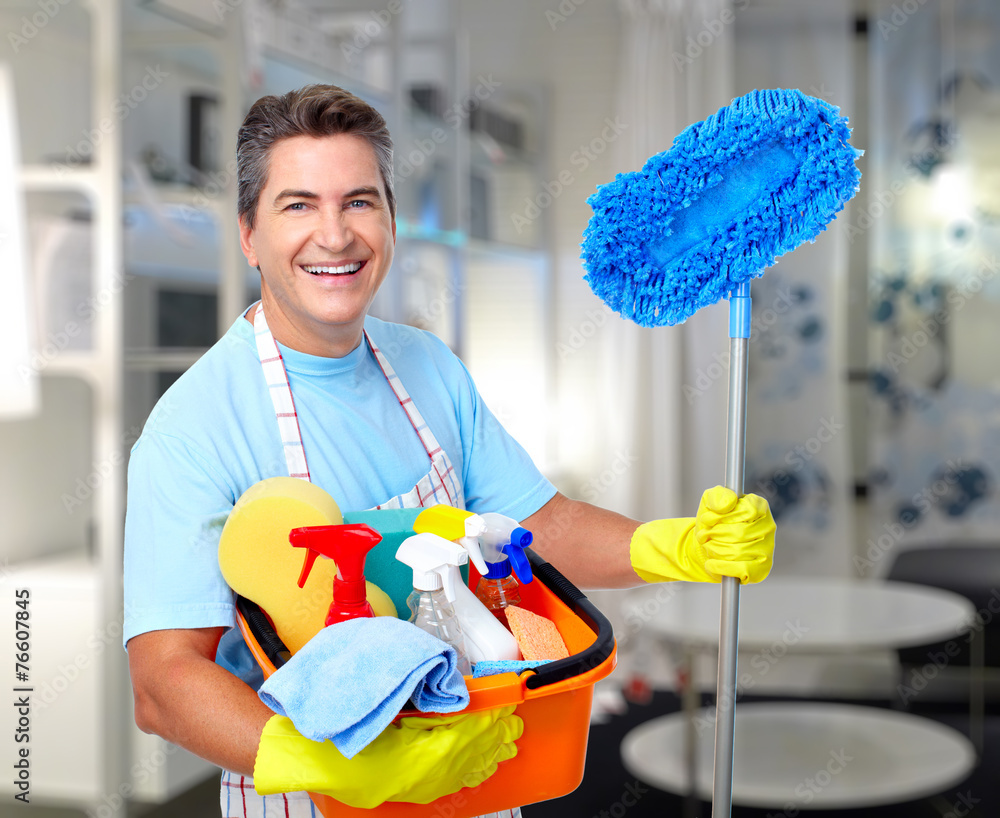 Man cleaner. Stock-Foto | Adobe Stock