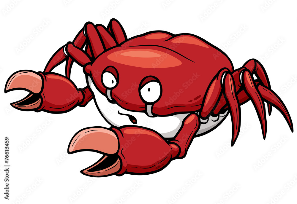 Vector illustration of Cartoon crab Stock Vector | Adobe Stock